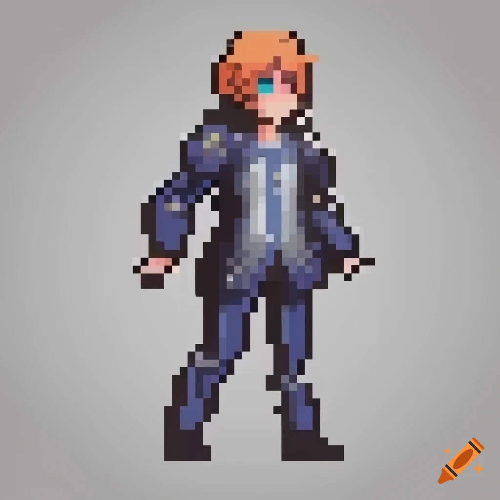 Pixel art full body human illustration on Craiyon