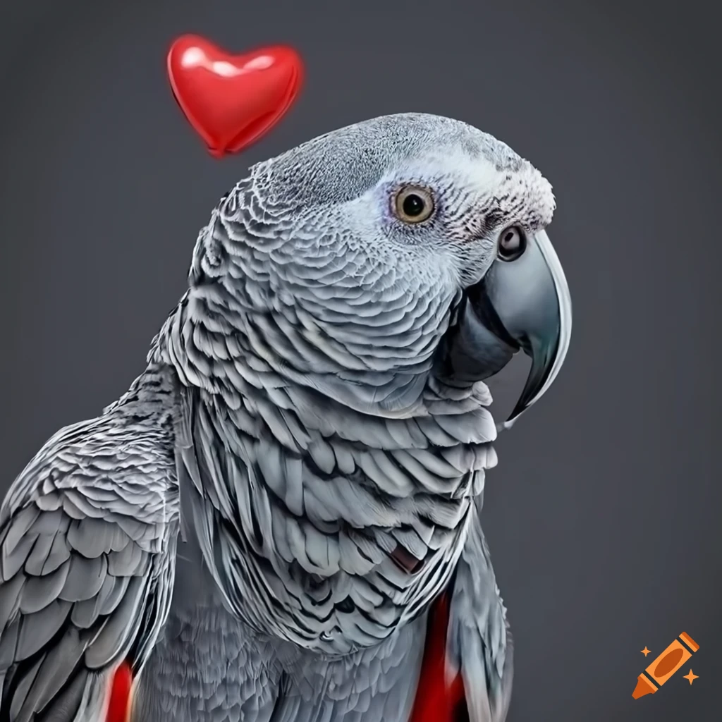 Happy african gray parrot with glasses giving thumbs up on ipad on Craiyon