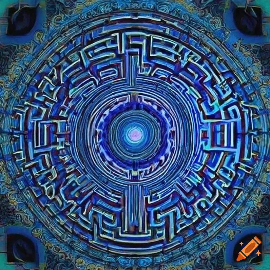 Intricate labyrinthine pattern symbolizing complexity and deception on ...