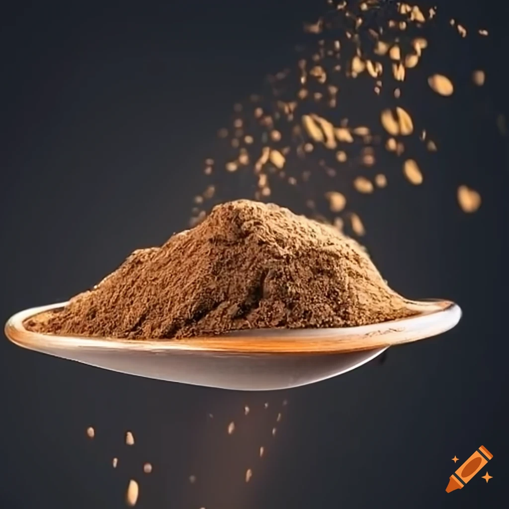 Cumin powder in a spoon - high resolution on Craiyon