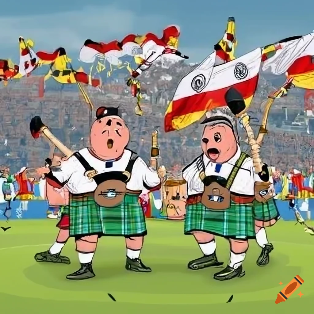 Satirical comic cover for germany vs. scotland european championship ...