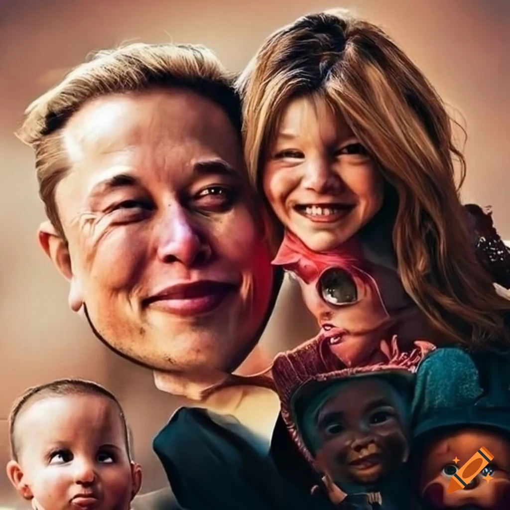 Family portrait of entrepreneur elon musk and @libsoftiktok founder ...
