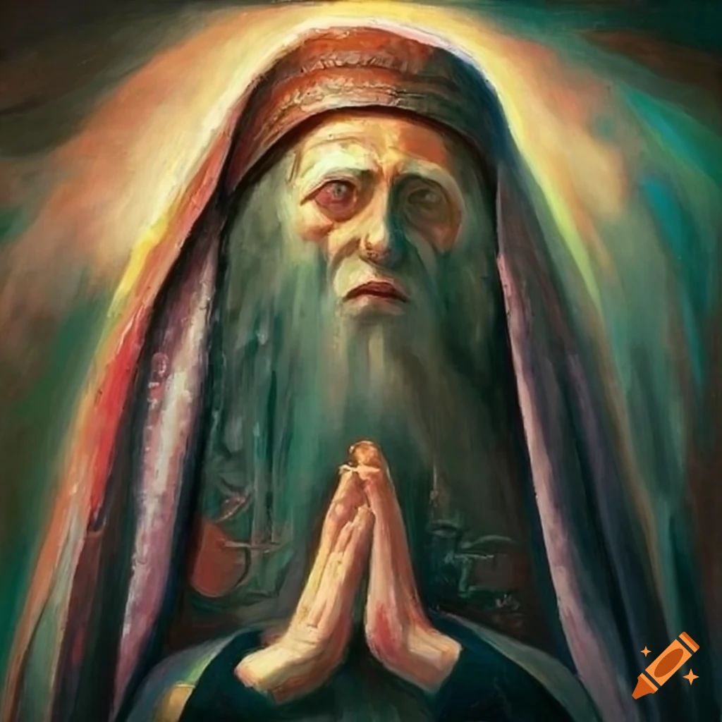 Three kohanim blessing the congregation in front of the torah ark on ...