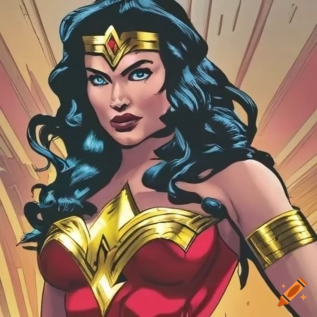 Wonder Woman comic book cover in Mike Allred's early 90's art style on ...