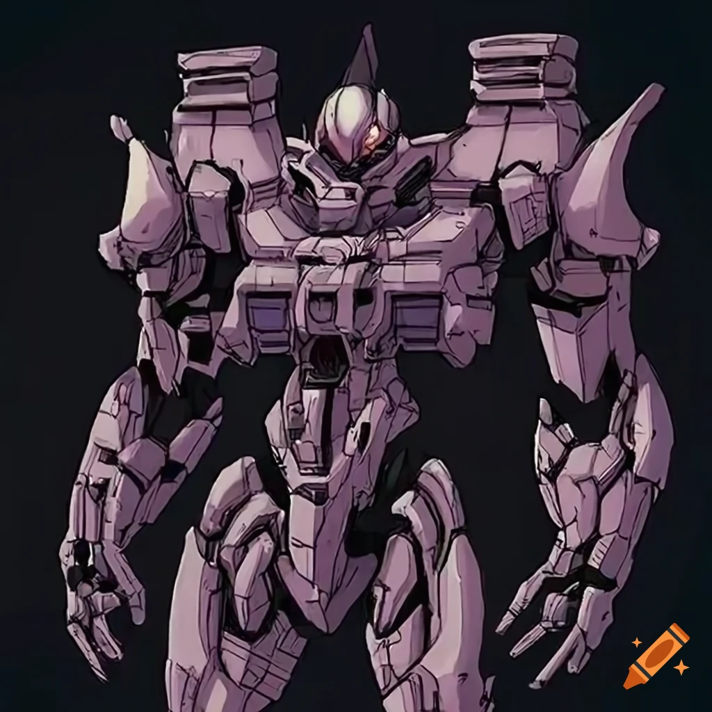 Detailed 90s mecha design - Dark Schneider on Craiyon