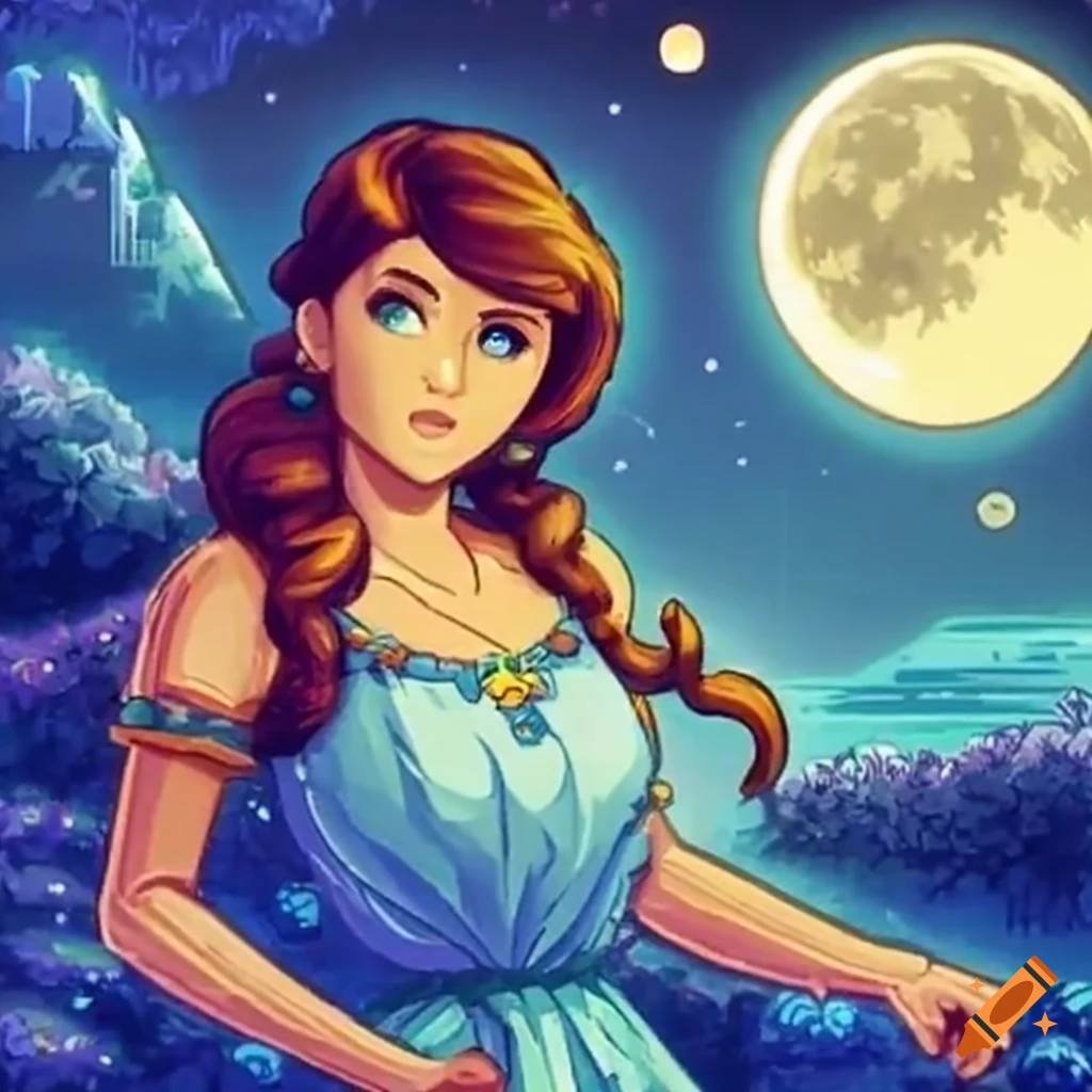 Stardew valley on the moon on Craiyon