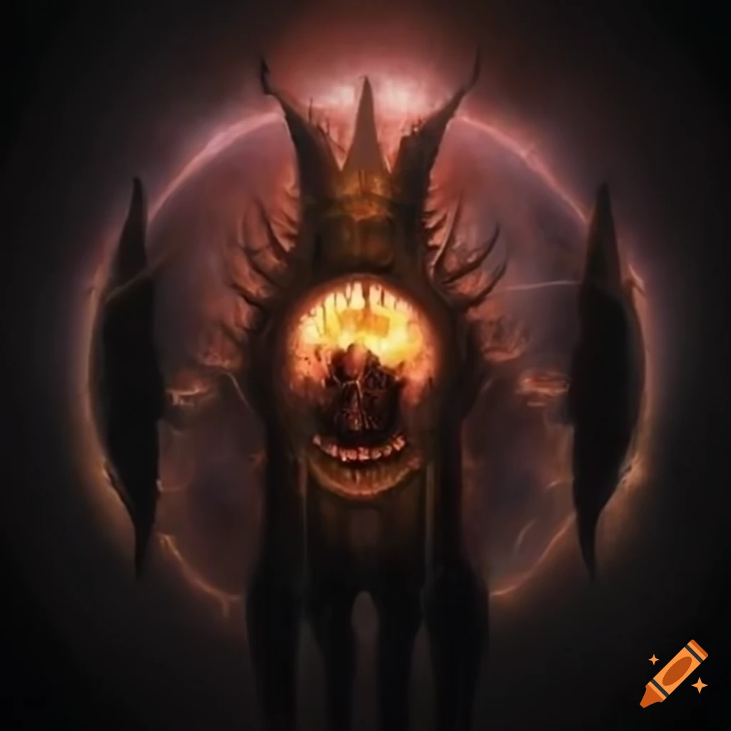 Ethereal Warhammer 40k figure trapped in a radiant orb on Craiyon