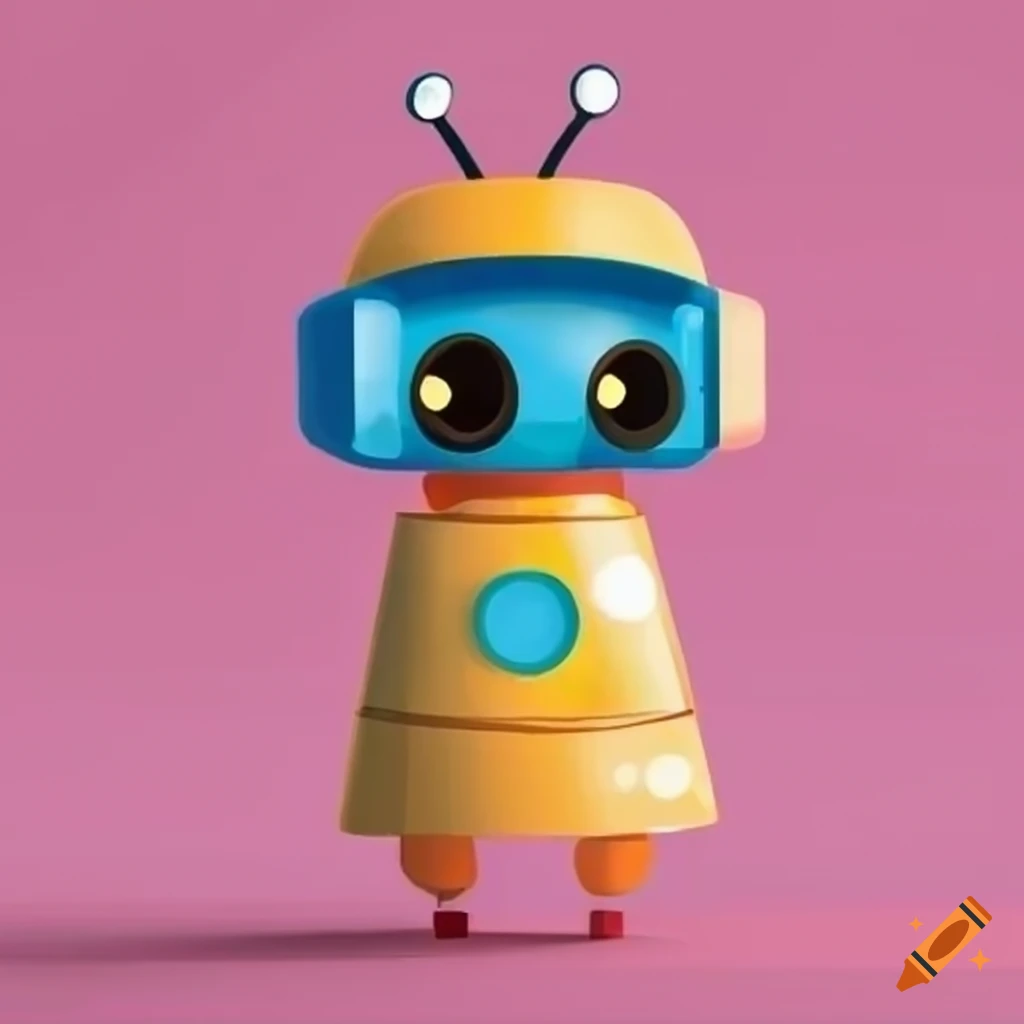 Cute and quirky kawaii-style robot character on Craiyon