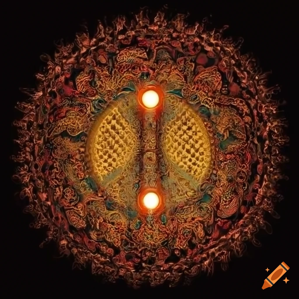 Intricately detailed peace symbol in vibrant strokes on Craiyon