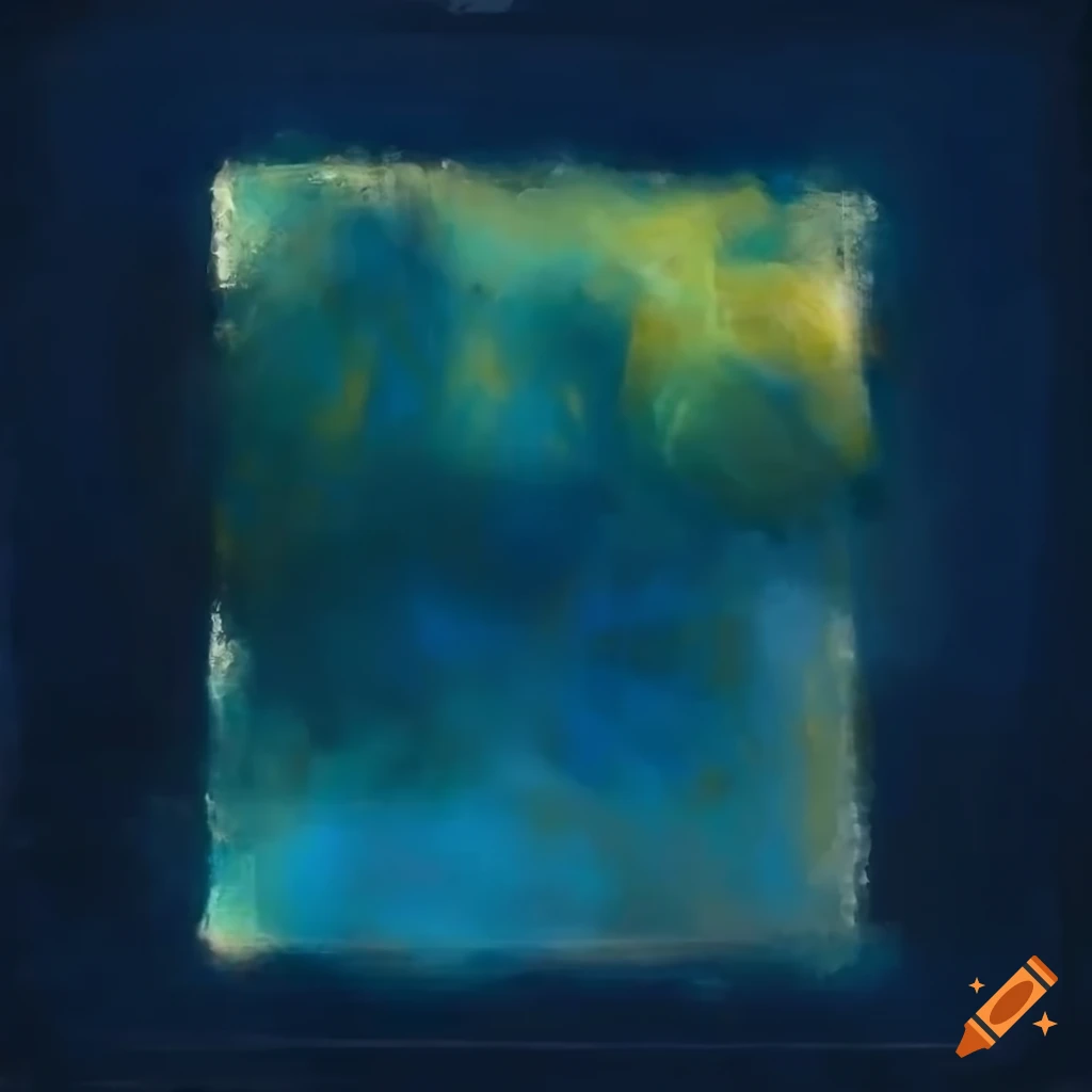 Abstract expressionistic oil painting portraying bright light and life finds a way with emotive ...