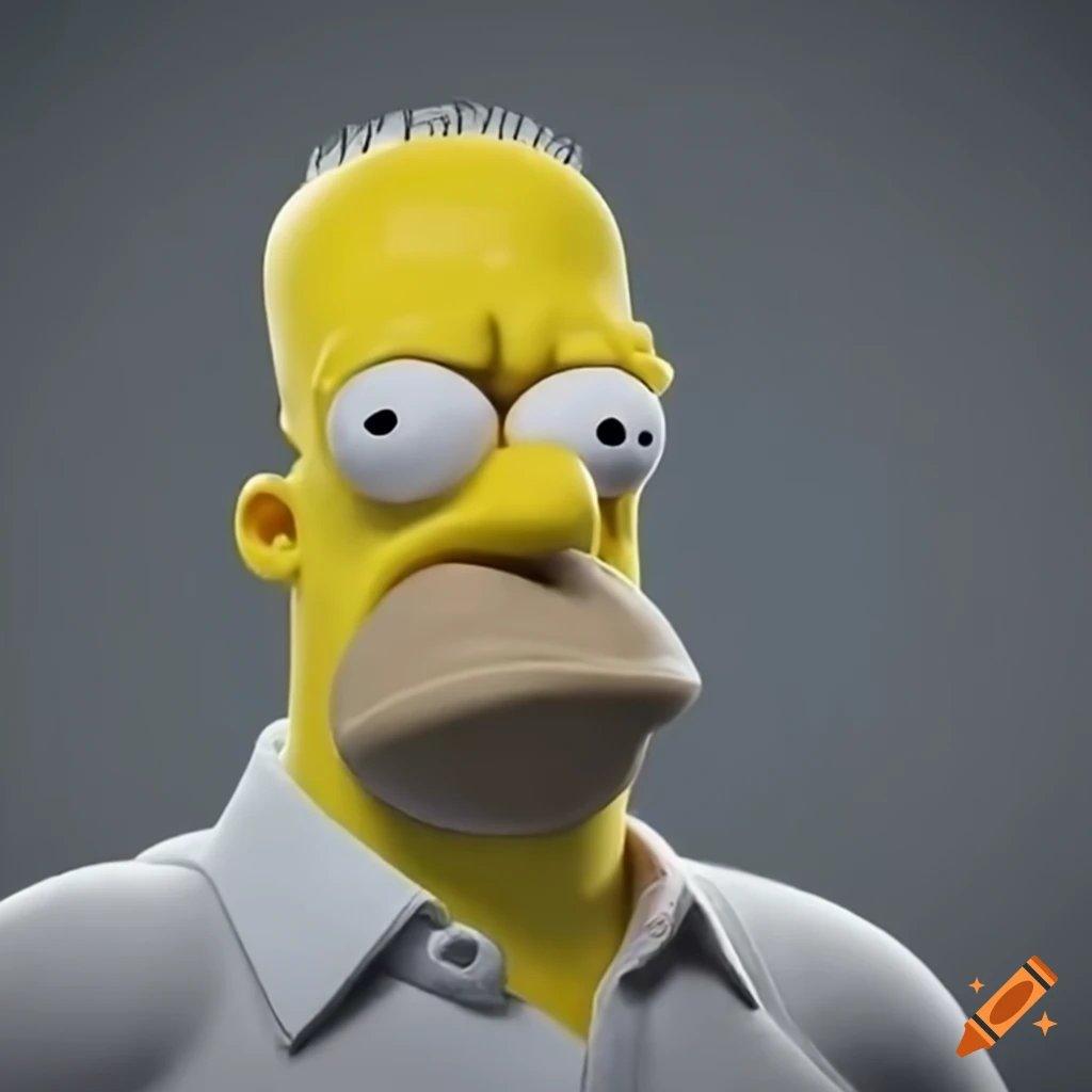 Homer simpson portraying being socially aware in a detailed artwork on ...