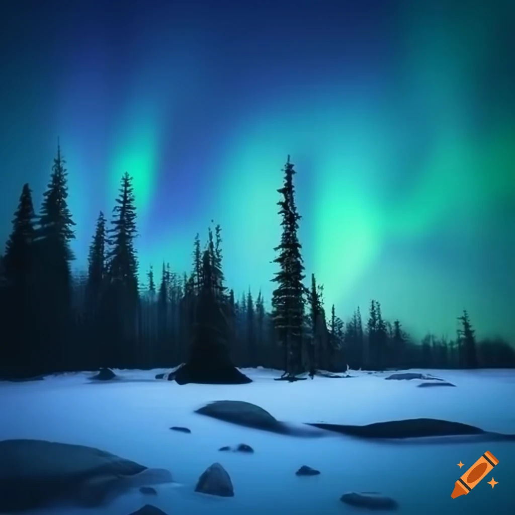 Arctic forest on Craiyon