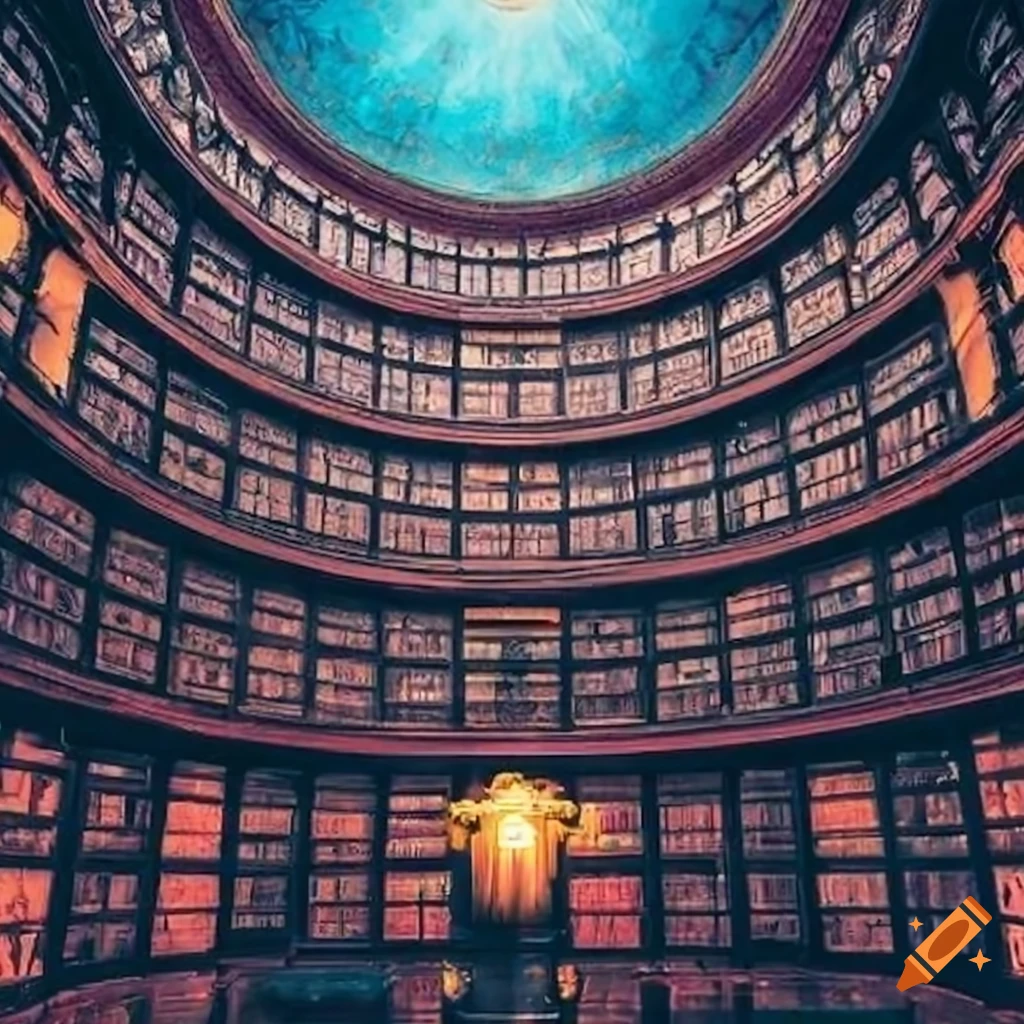 Chinese library on Craiyon