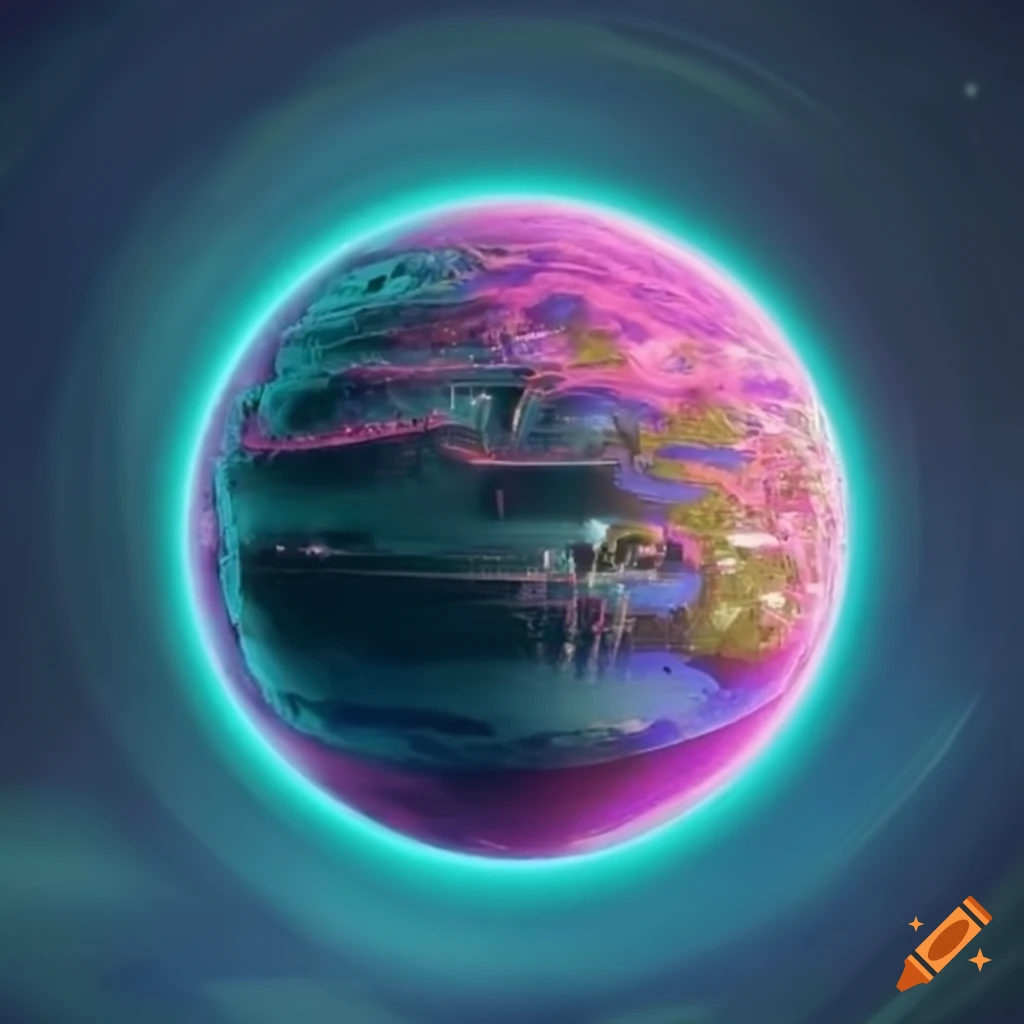 Neon Nexus: Neon-lit floating islands and cyberpunk cities. Vaporwave ...