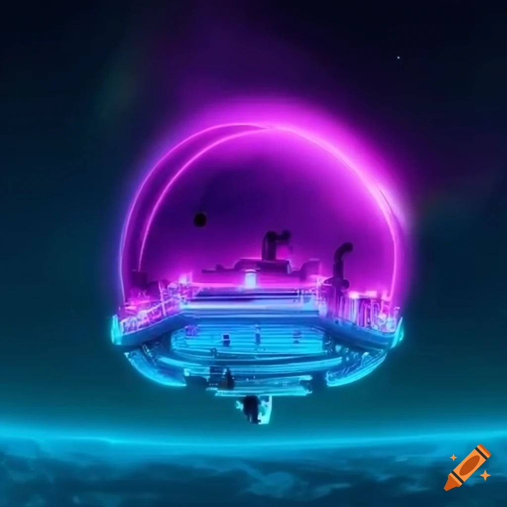 Neon Nexus: Neon-lit floating islands and cyberpunk cities. Vaporwave ...