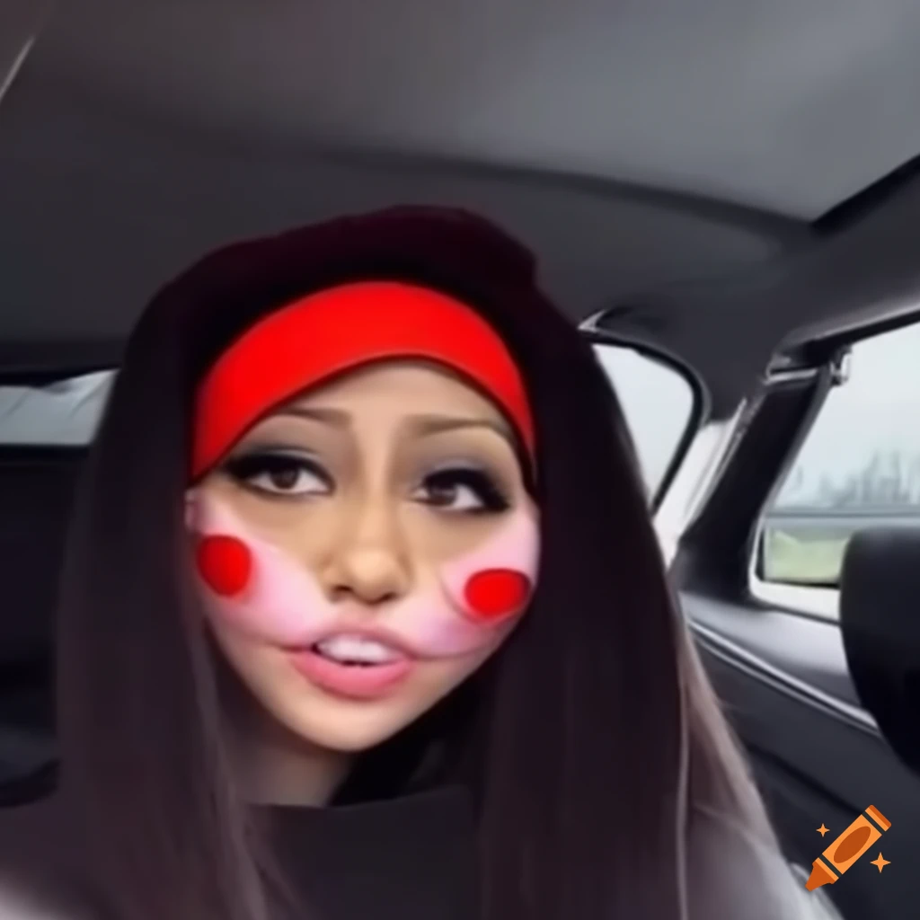 Baddie Pokemon cosplay in a car meme on Craiyon