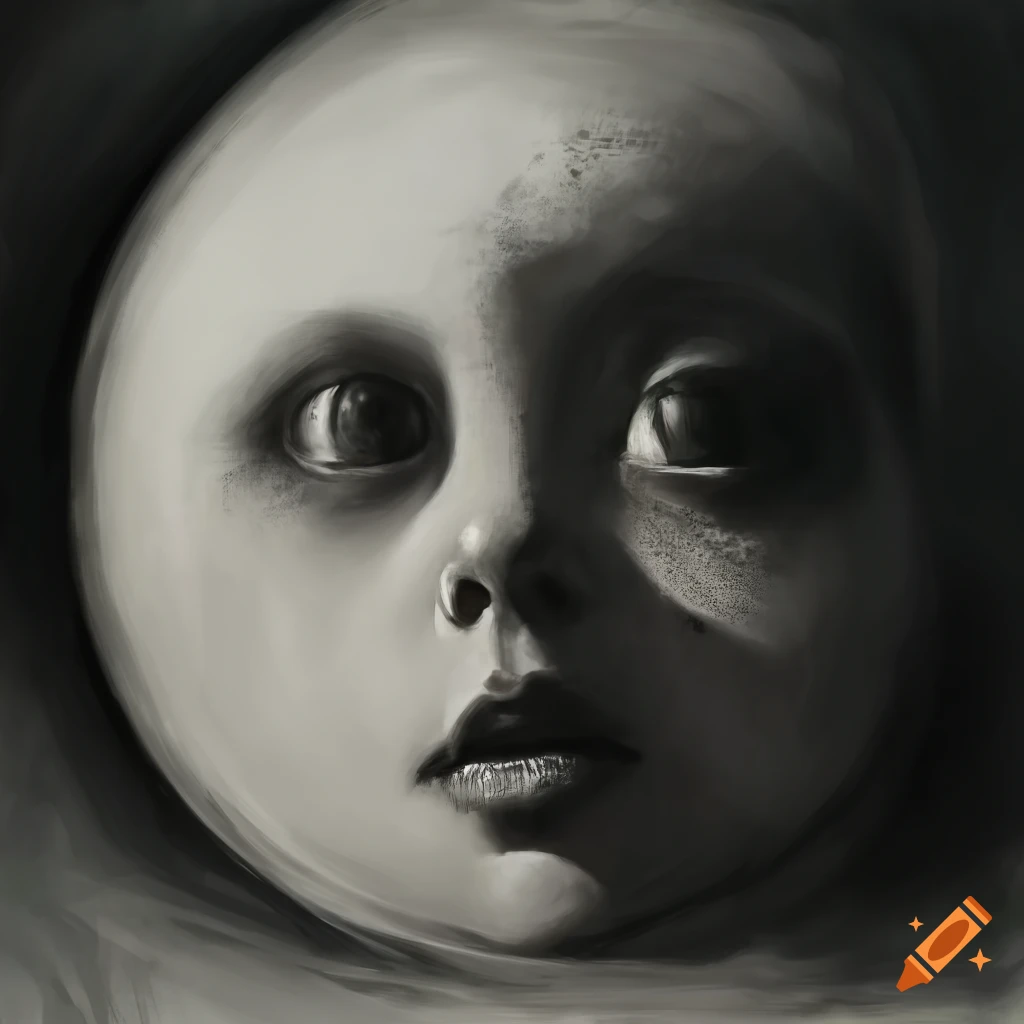 Ultra high resolution charcoal and graphite artwork with bright white ...