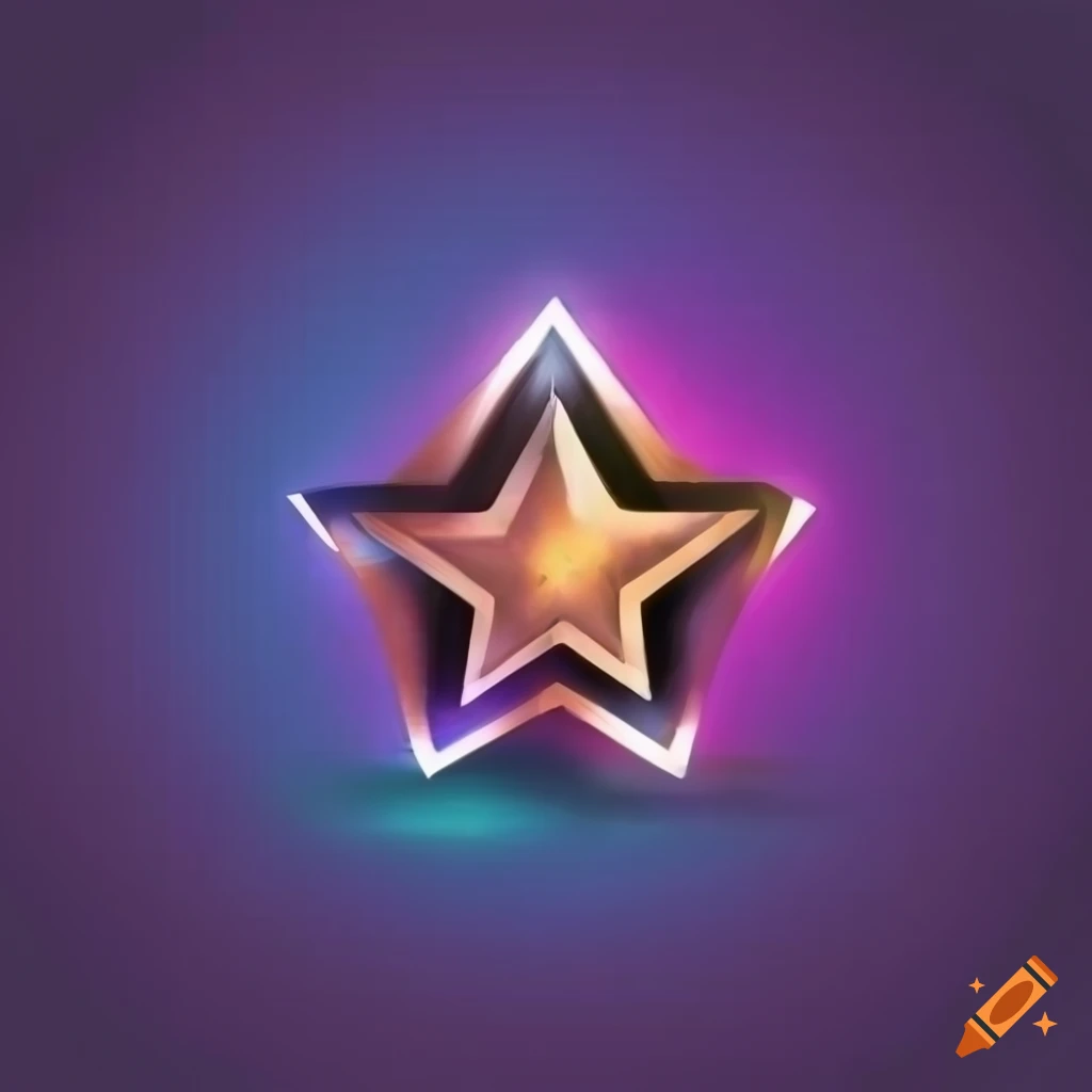 Bronze star badge design with a vibrant and welcoming cartoonish touch ...