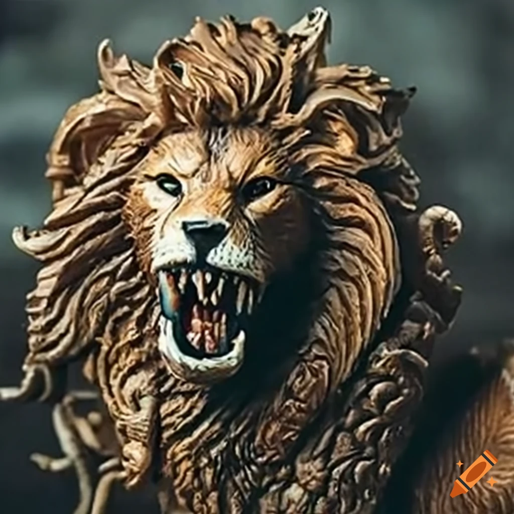 Creepy lovecraft monstrous wolf fox lion action figure with tentacles ...