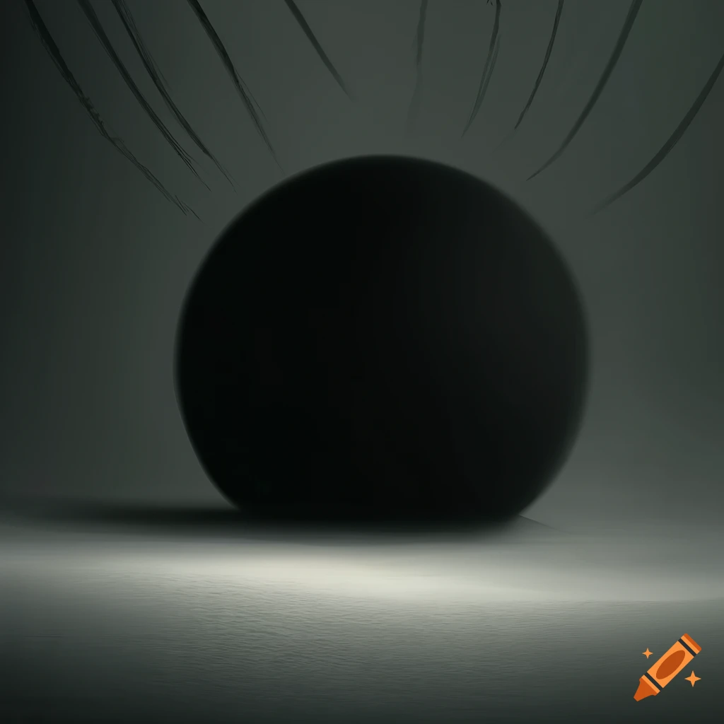 High-resolution charcoal and graphite drawing of interconnected bright ...