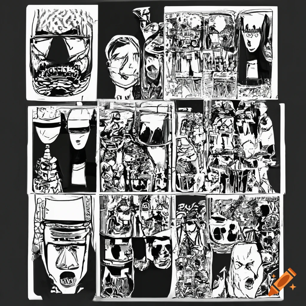 Scientists in lab coats at a poker table with beakers in stencil art ...