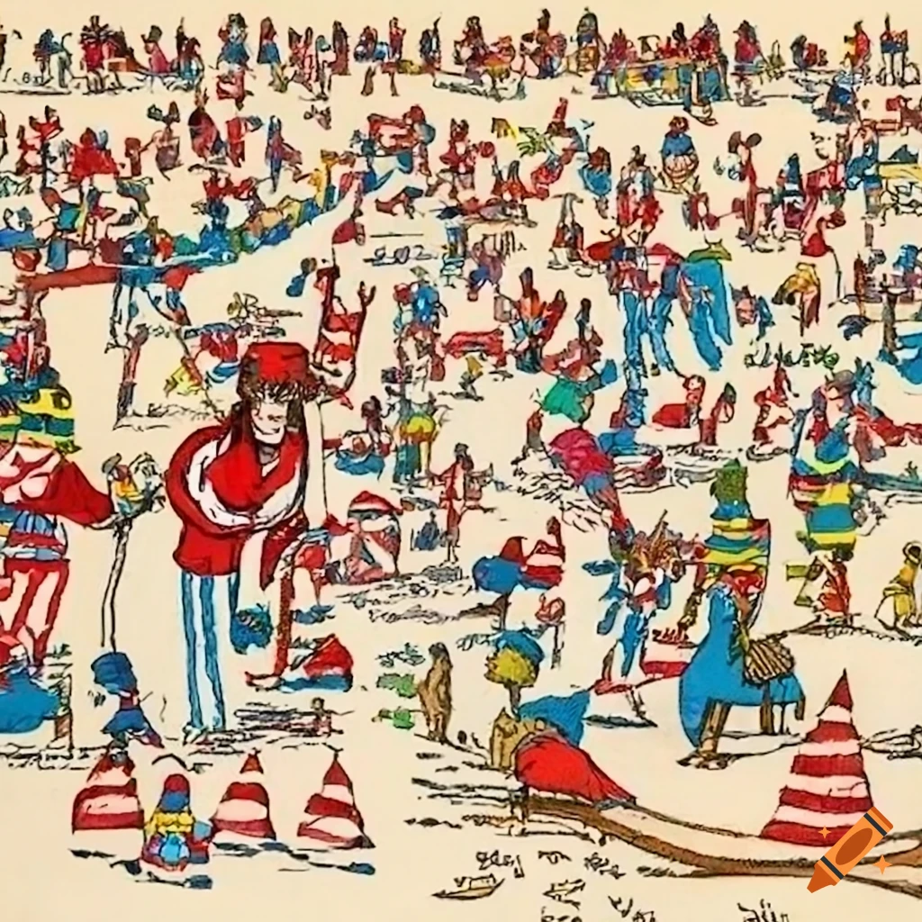 Beavers dressed as Uncle Sam in a Where's Waldo style picture on Craiyon