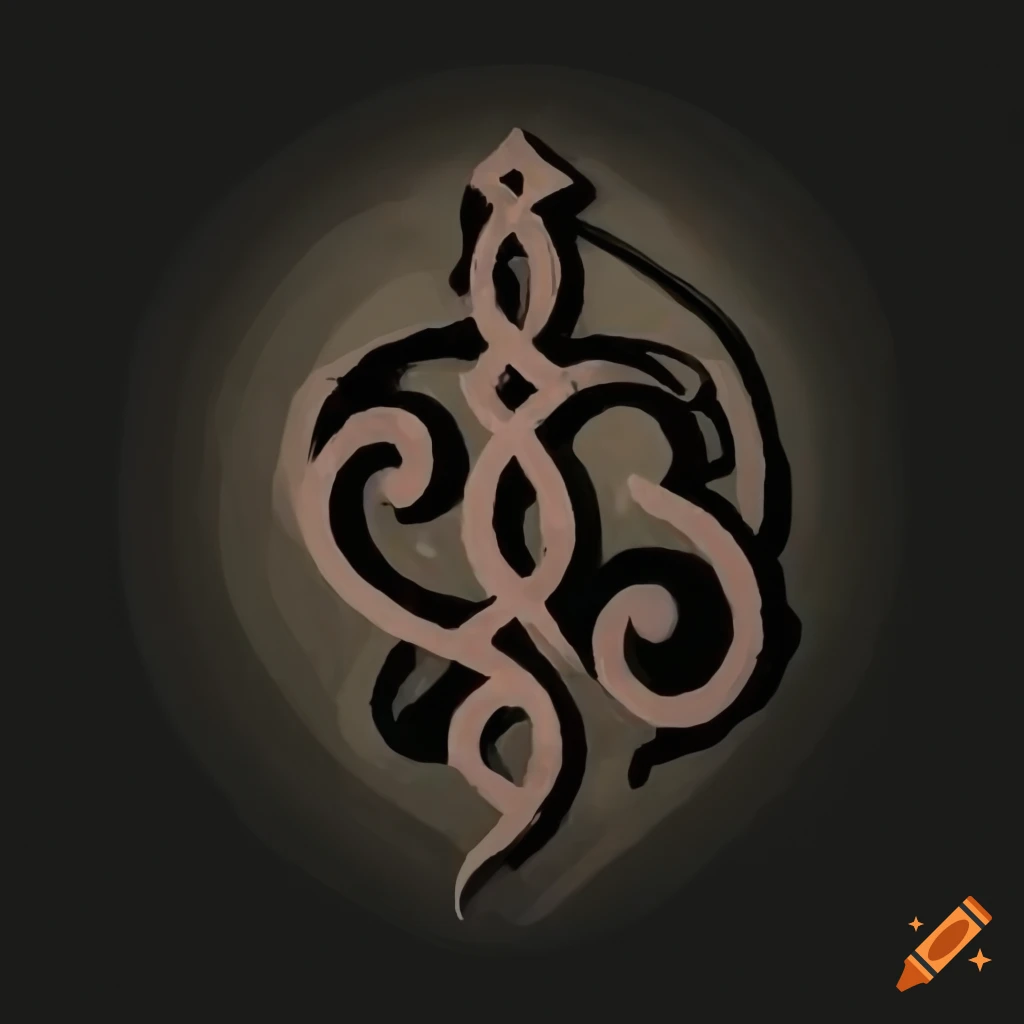 Lovecraft-style infinite rune symbol with a dark souls vibe on Craiyon