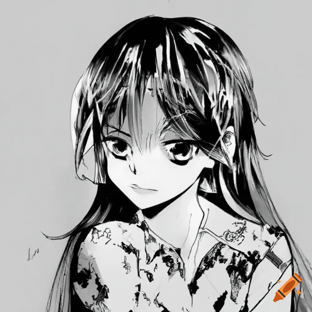 Adventure-themed black and white outline anime art on Craiyon