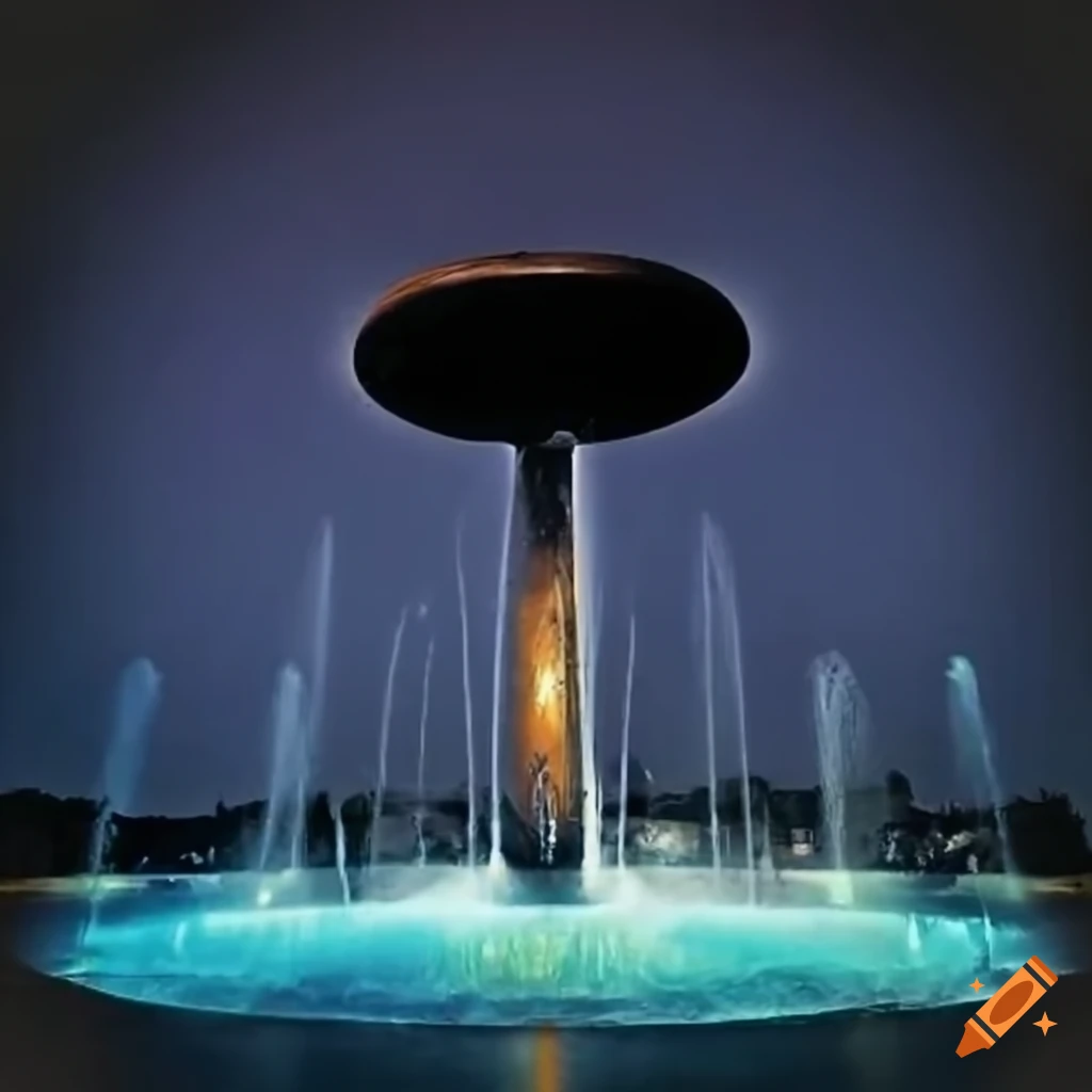 Holodomor fountain memorial with information tablets and park ...