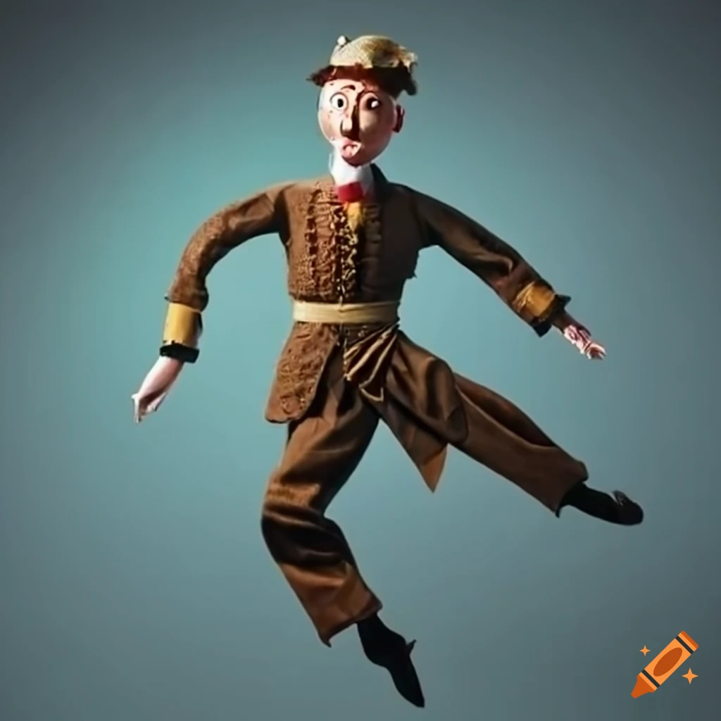 Intriguing military puppet performing tap-dance inspired by Fred ...