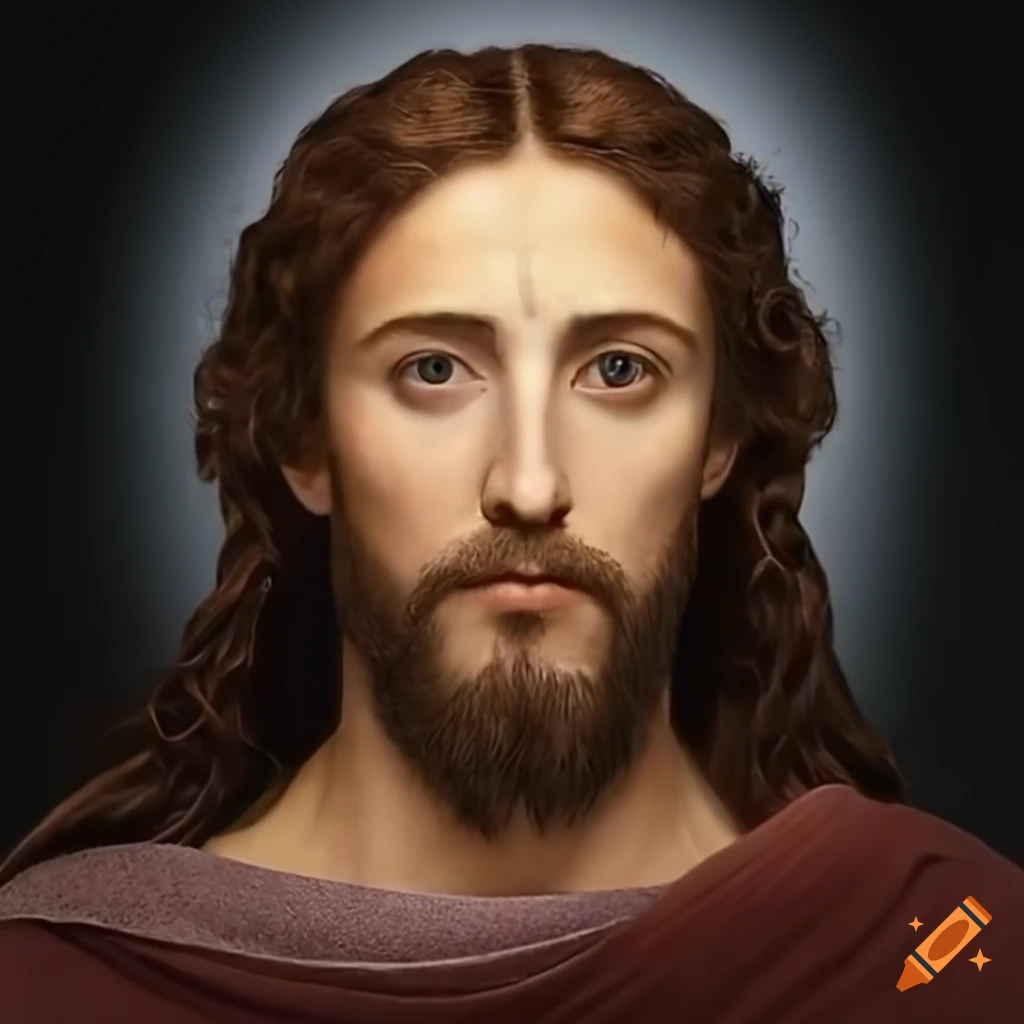 Realistic 4k photo of jesus from the turin shroud illustration on Craiyon