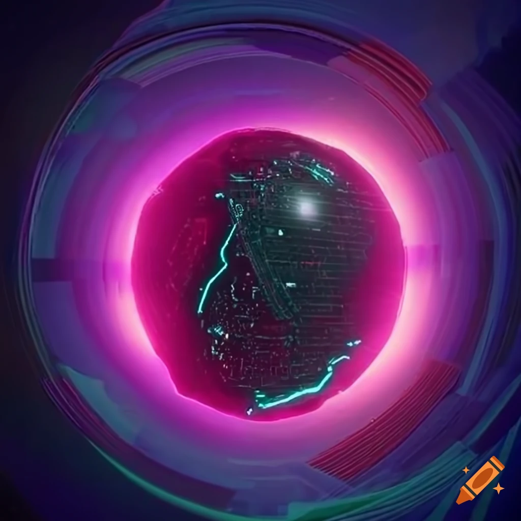 Neon Nexus: Neon-lit floating islands and cyberpunk cities. Vaporwave ...