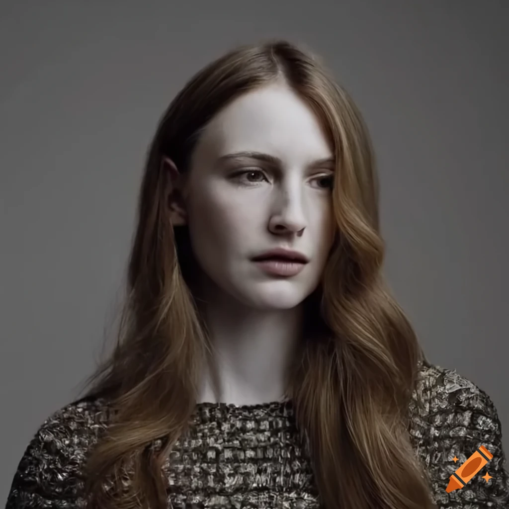 Young woman with long hair and soft features created from multiple ...