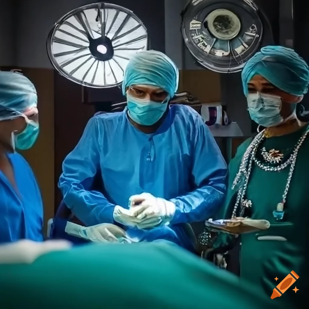 Dr. Shovon Sayeed at the operation theatre of Sarkari Karmachari ...