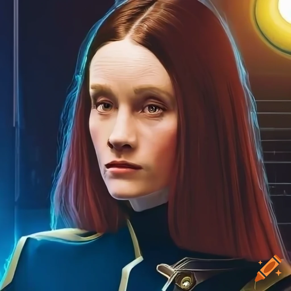 Star Trek Discovery Starfleet officer in vibrant film poster art style ...