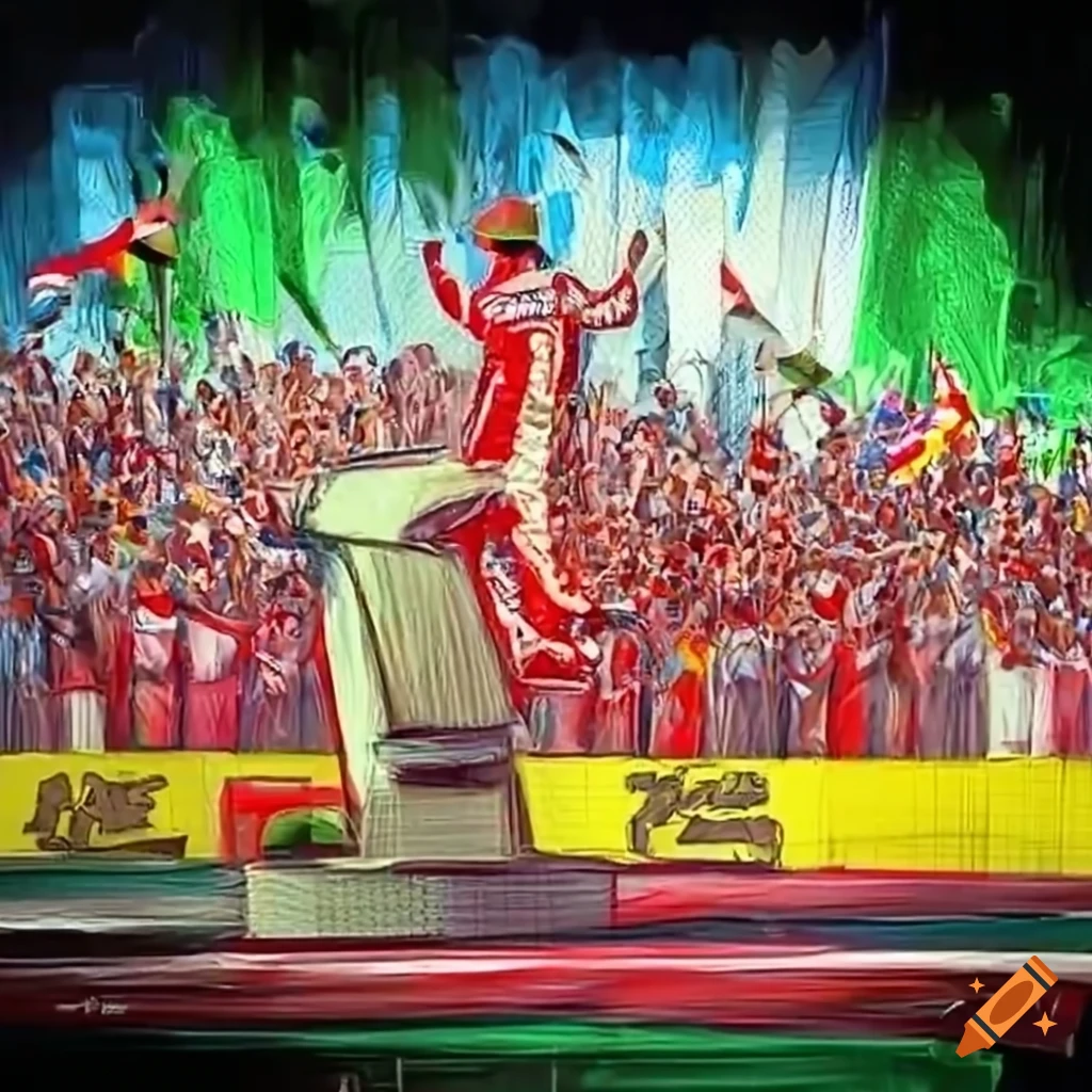 Podium celebration at Monza Formula One Race Track in Italy with ...