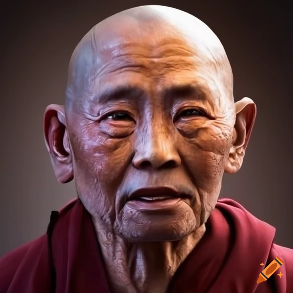 Chinese old monk on Craiyon