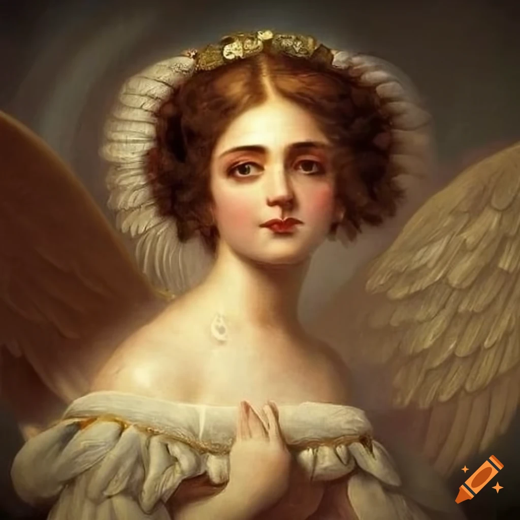 1800s art depicting angels on Craiyon