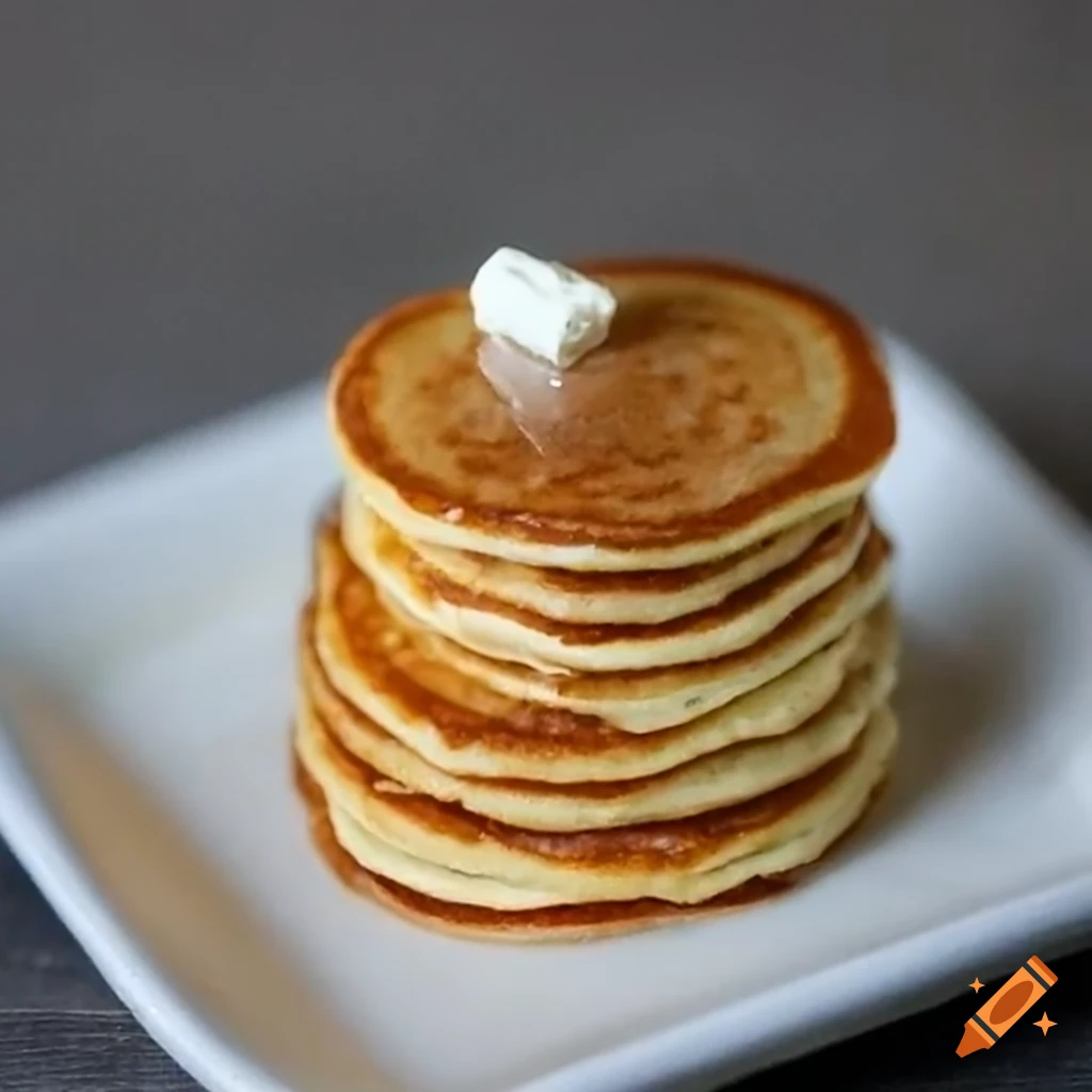 Stack of ultra tiny miniature pancakes on Craiyon