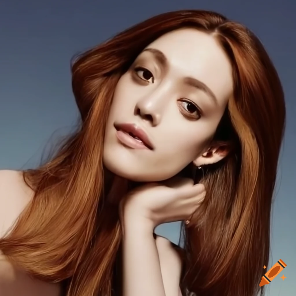 Close-up of beautiful young woman with soft features on Craiyon