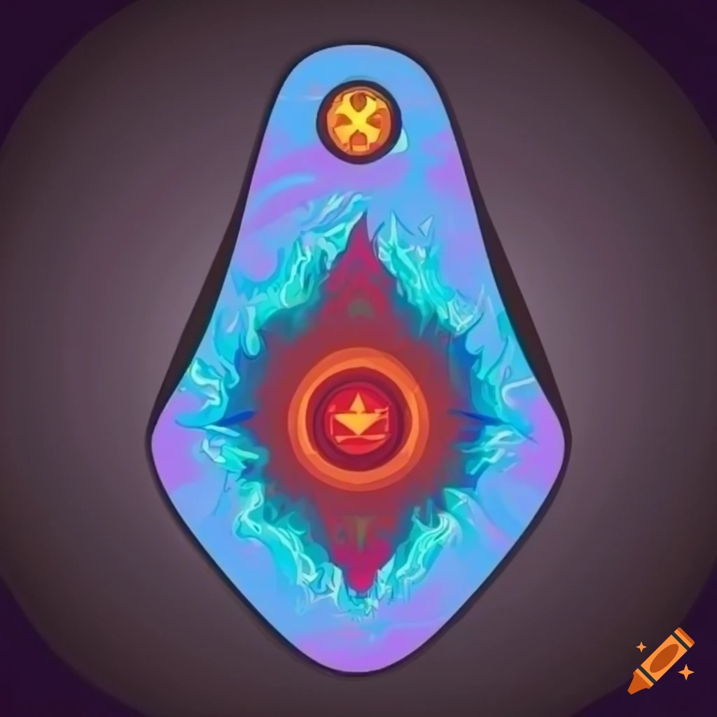 Sleek and vibrant vector design of a guitar pick with a fire emblem on ...