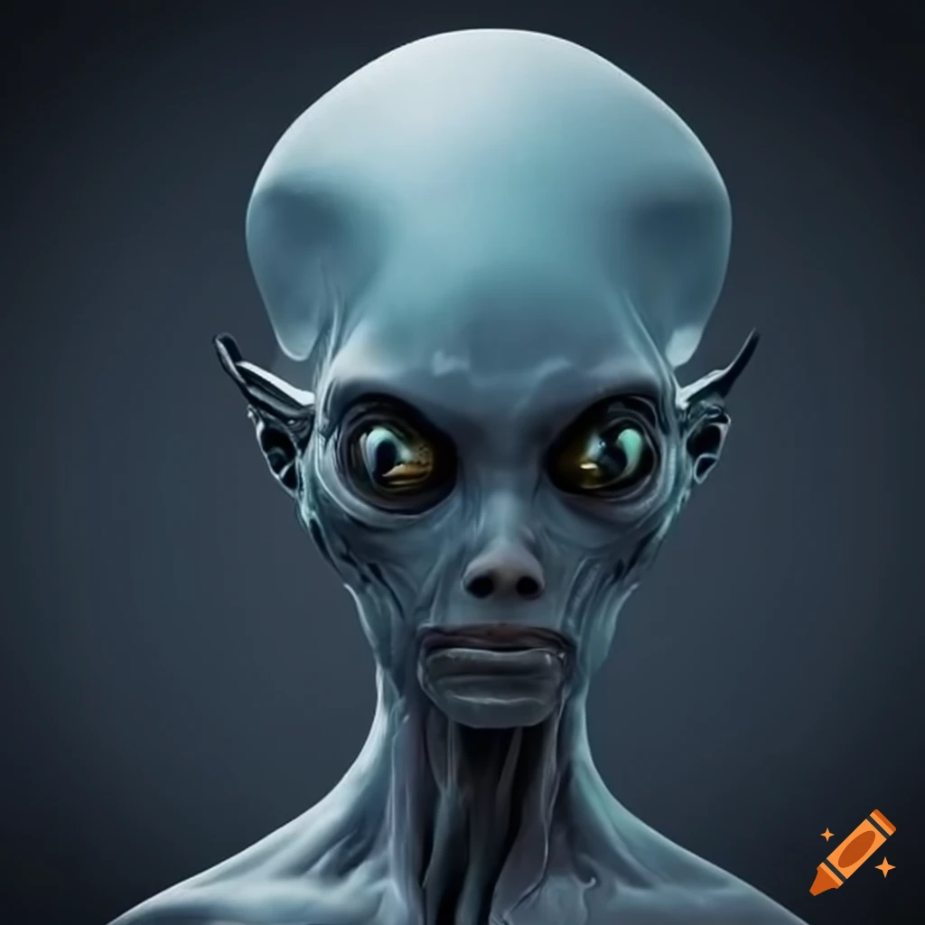 Humanoid alien with breathing apparatus on Craiyon