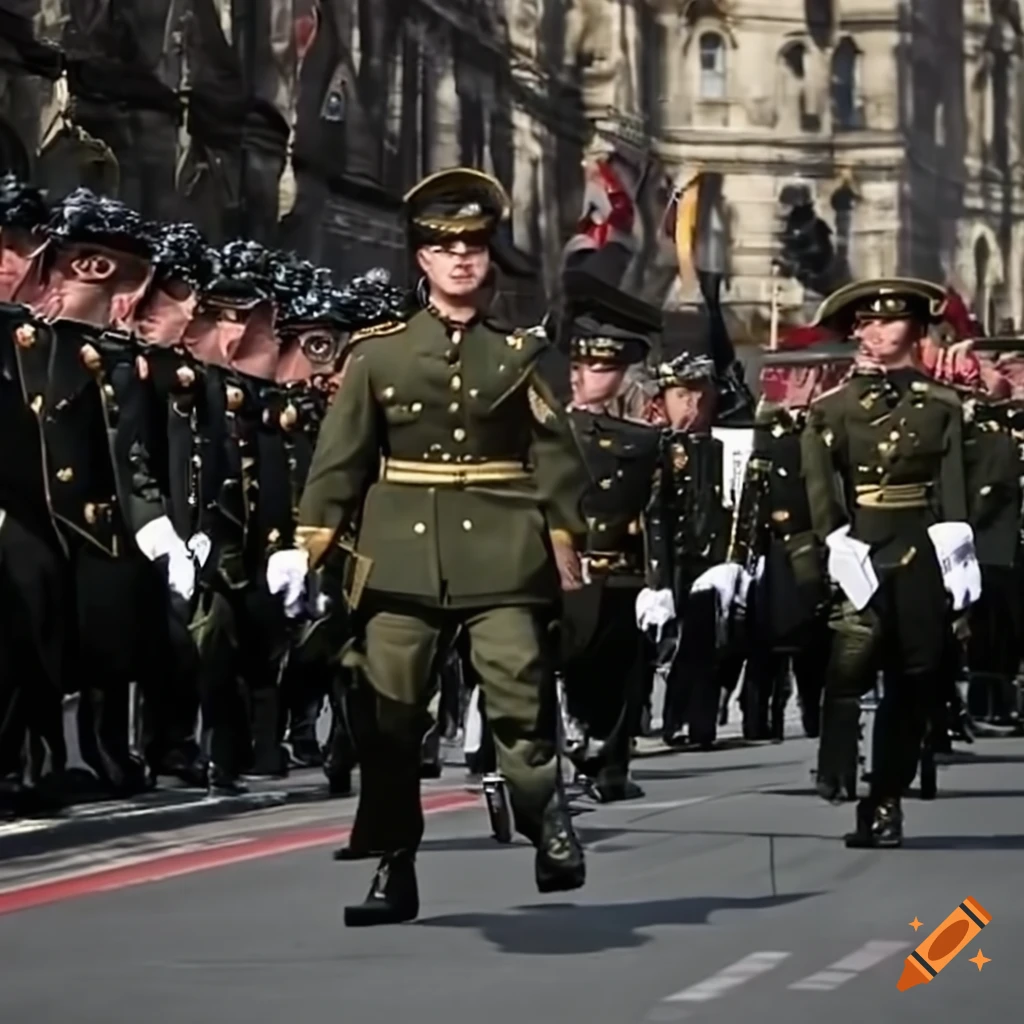 Military parade on Craiyon