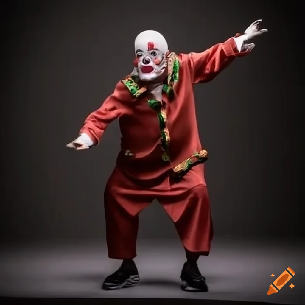 Intriguing military puppet tap-dancing inspired by an old clown with a ...