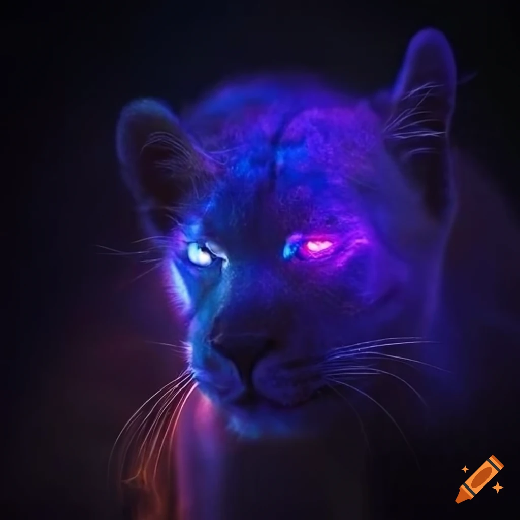 Spectral panther with shimmering fur and celestial energy on Craiyon