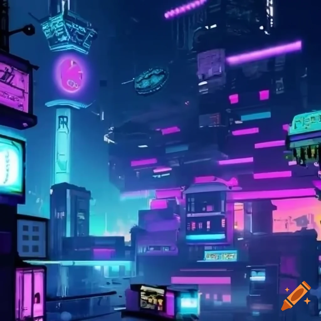 Endless cyberpunk clock towers in a futuristic landscape on Craiyon