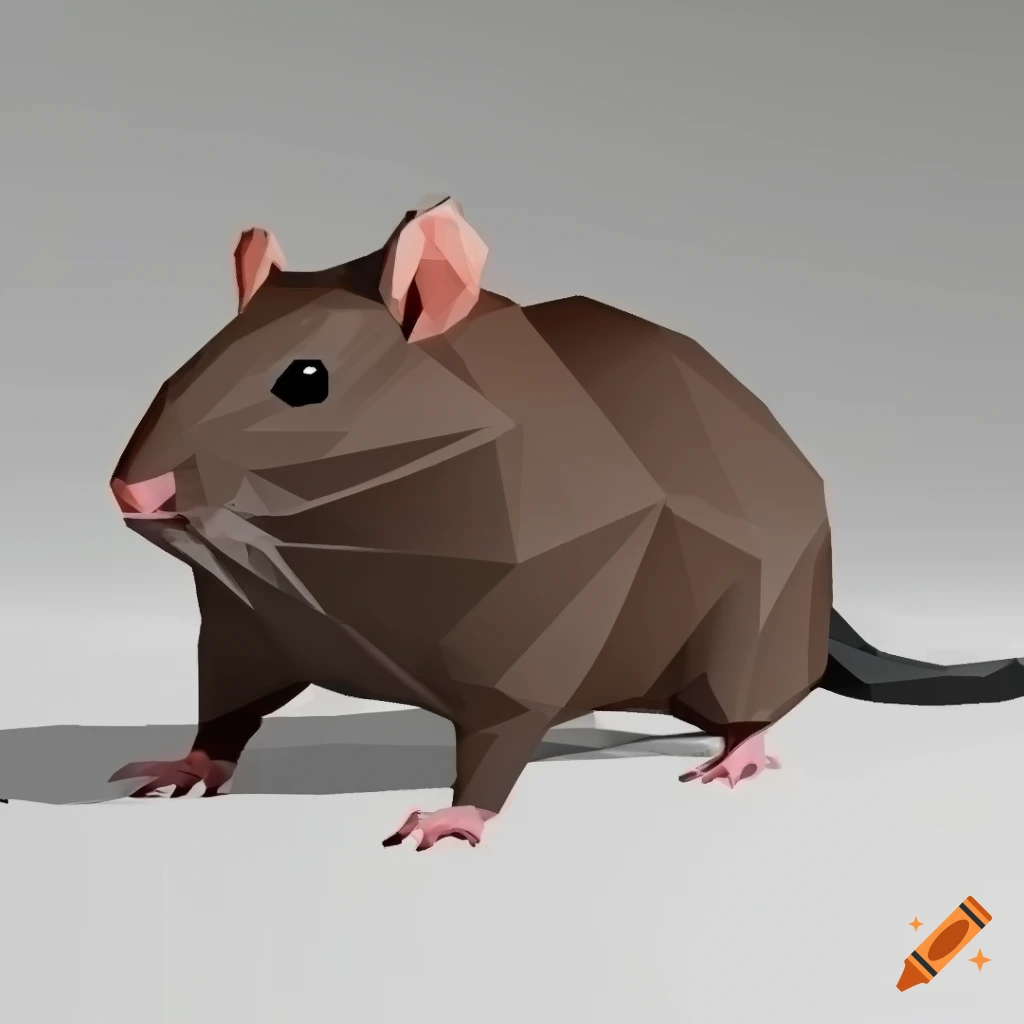 Low poly fat rat on Craiyon