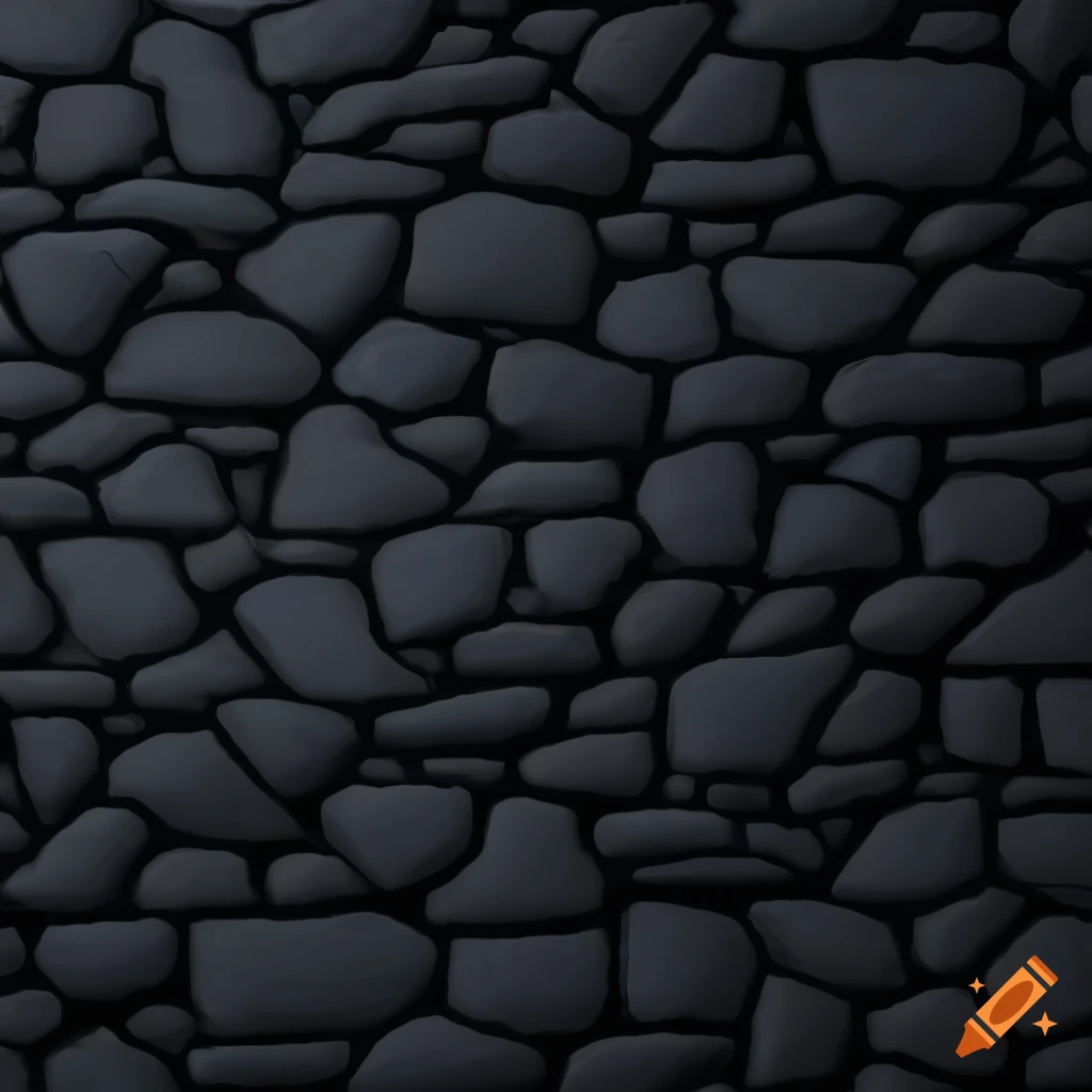 Pixelated 16-bit style dark stone wall texture on Craiyon