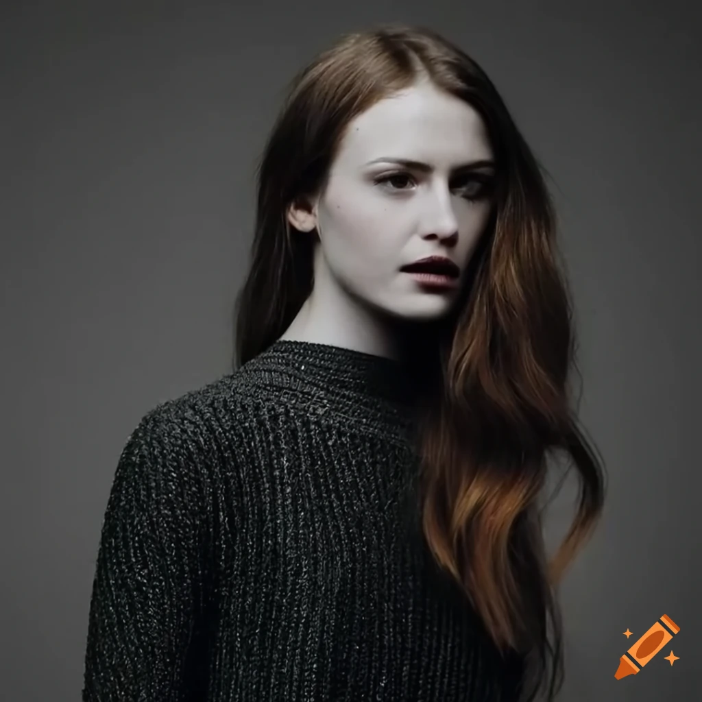 Young woman with long hair and soft features created from multiple ...