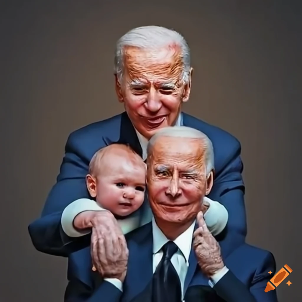 Playful moment with world leaders Joe Biden and Vladimir Putin holding ...